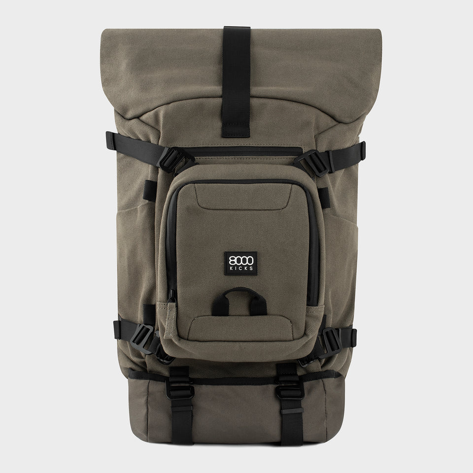 Nomad Backpack in Dark Green | Hemp and Weatherproof – 8000Kicks