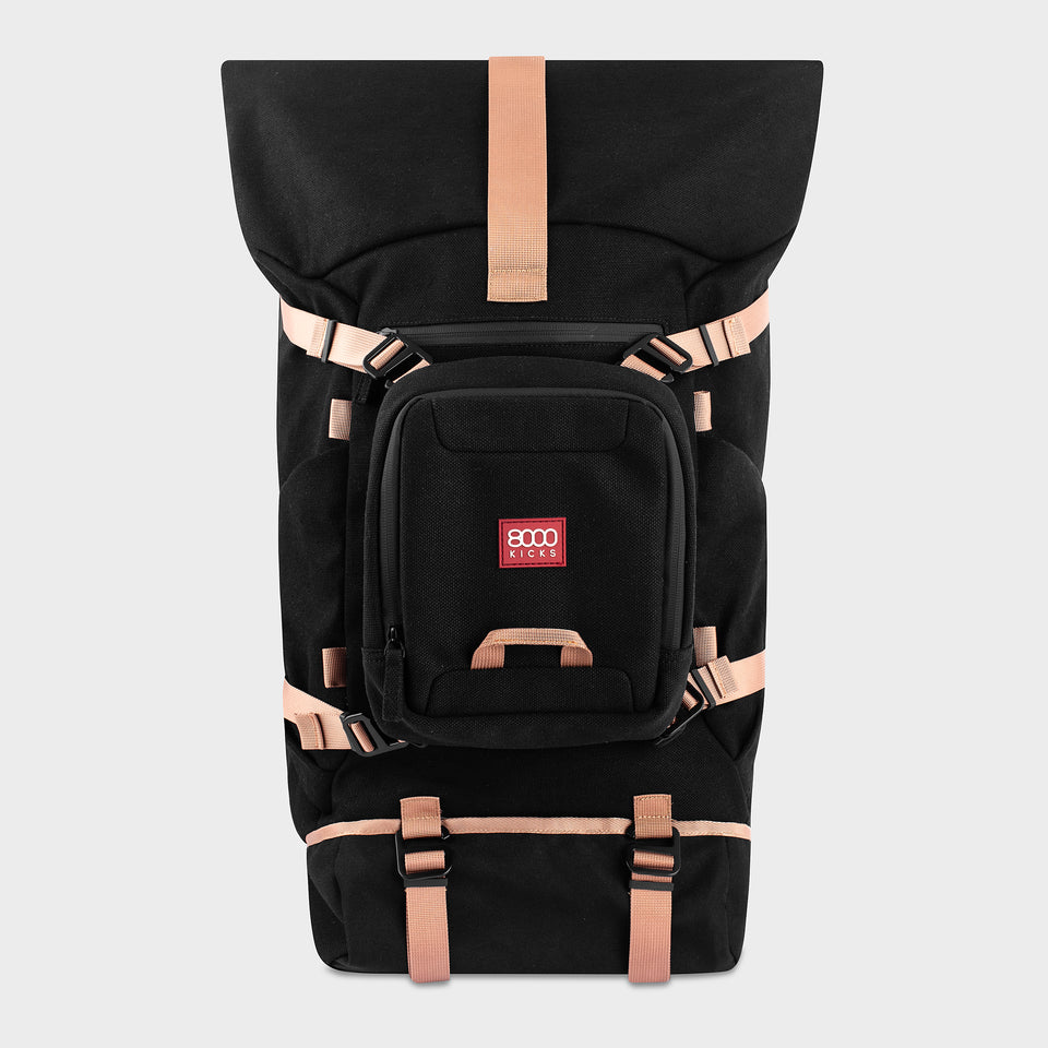 Nomad Backpack in Black | Hemp and Weatherproof – 8000Kicks