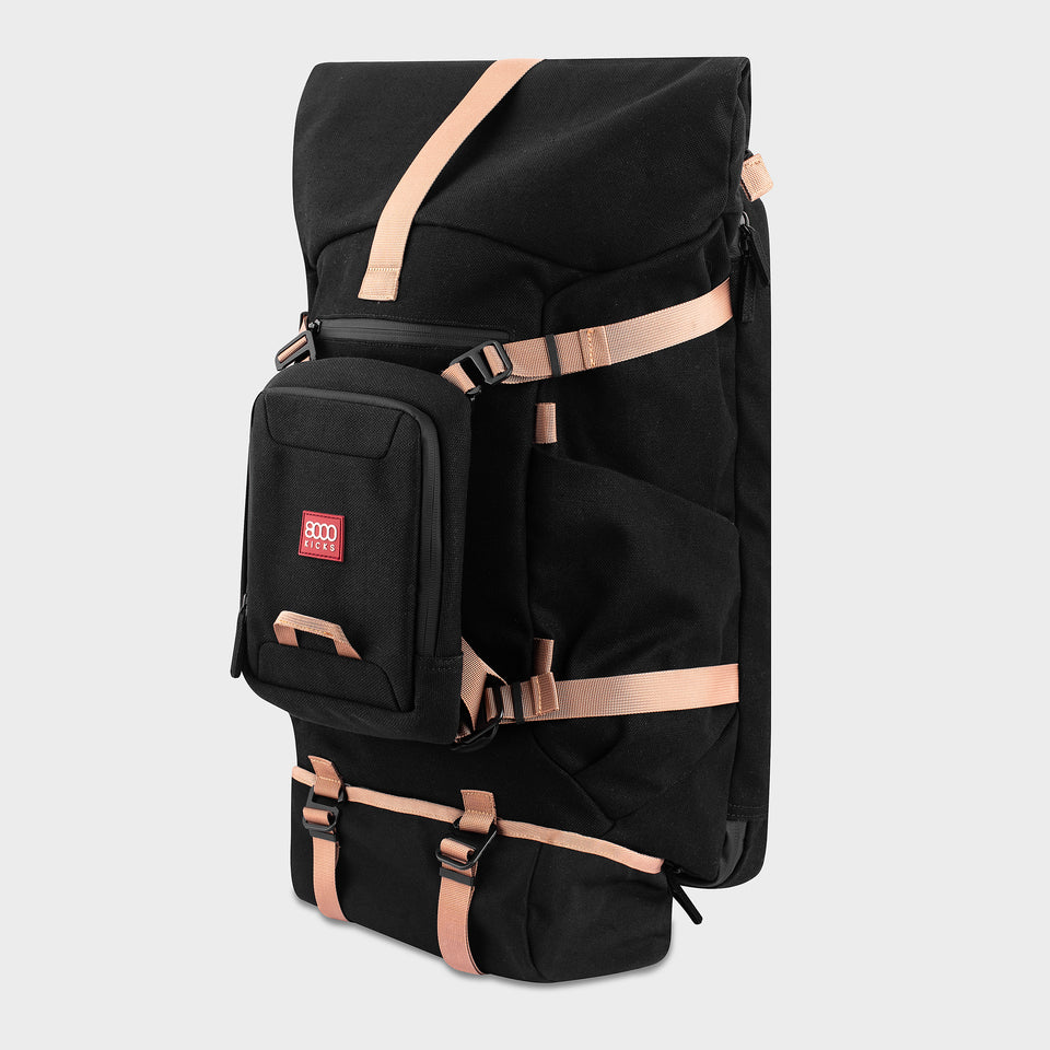 Nomad Backpack in Black | Hemp and Weatherproof – 8000Kicks