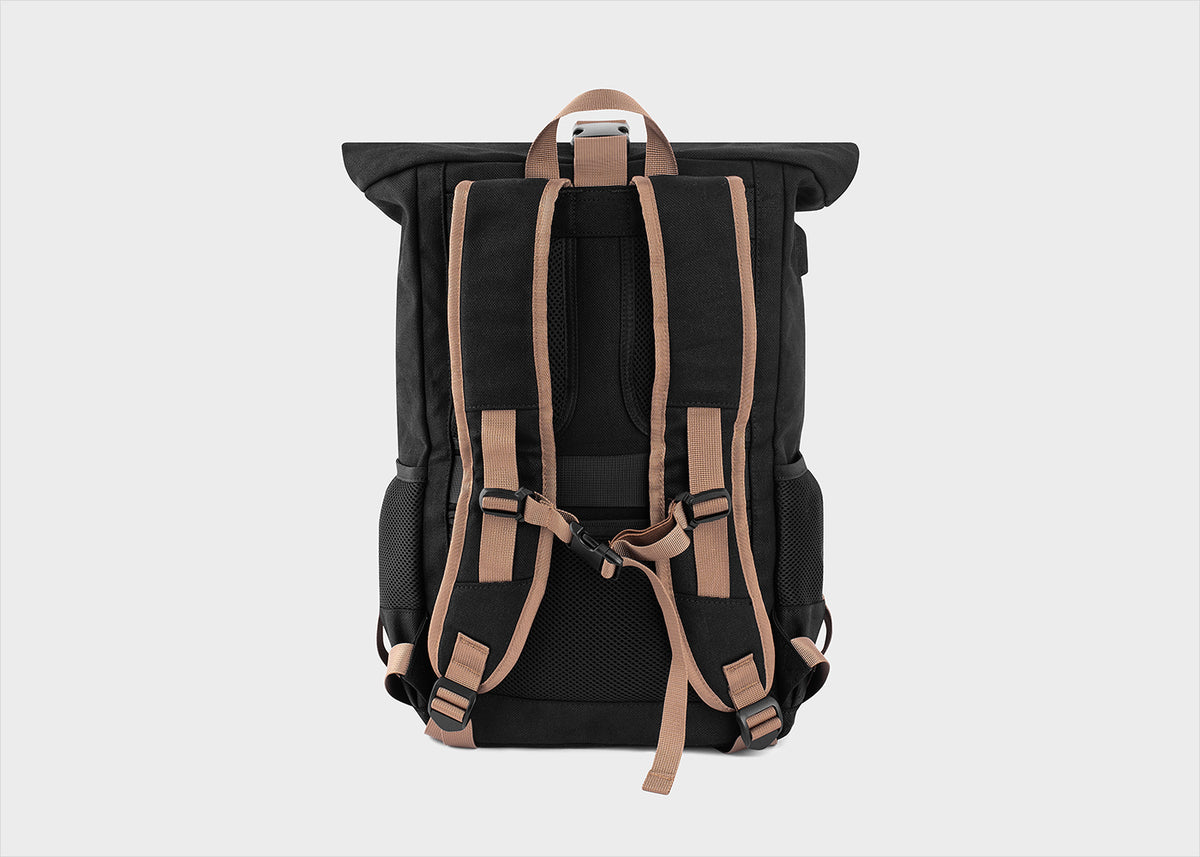 Black Backpack | 8000Kicks | Hemp and Waterproof
